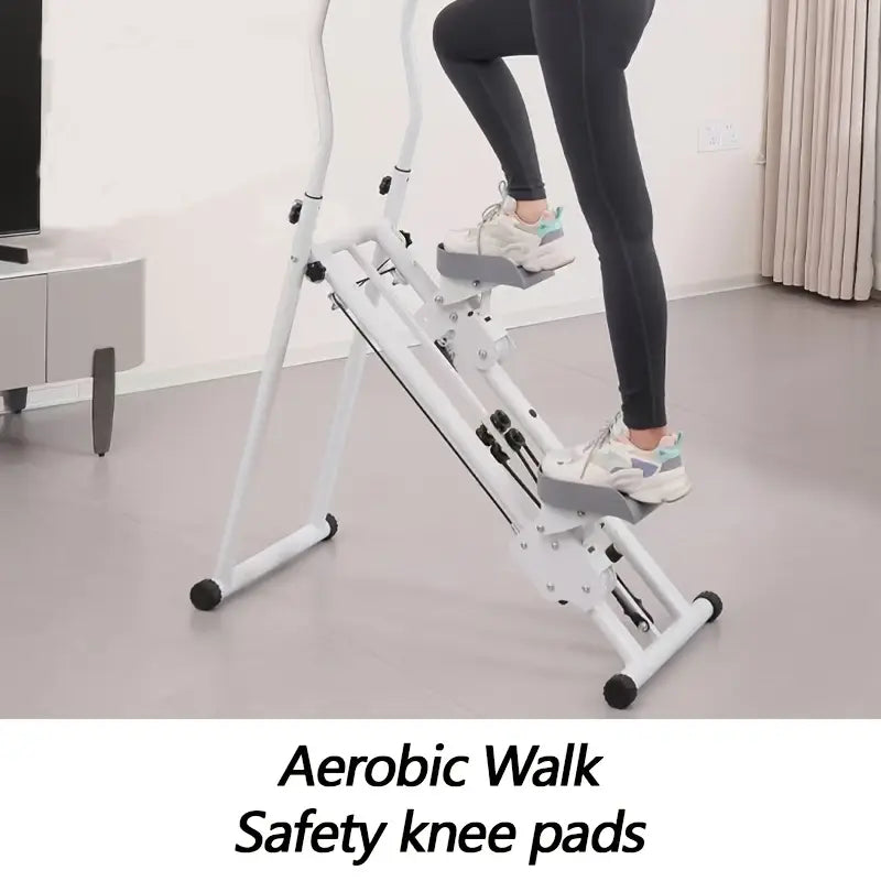 Foldable Iron Stair Stepper Climber, Compact Full Body Workout Exercis