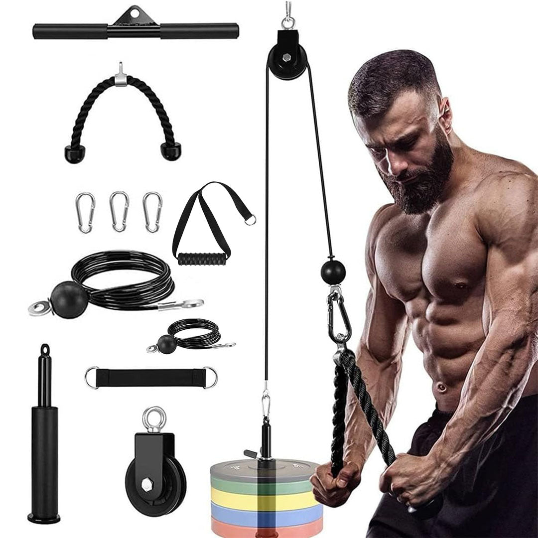 Upgraded Cable Pulley Attachments for Gym LAT Pull Down, Biceps Curl,