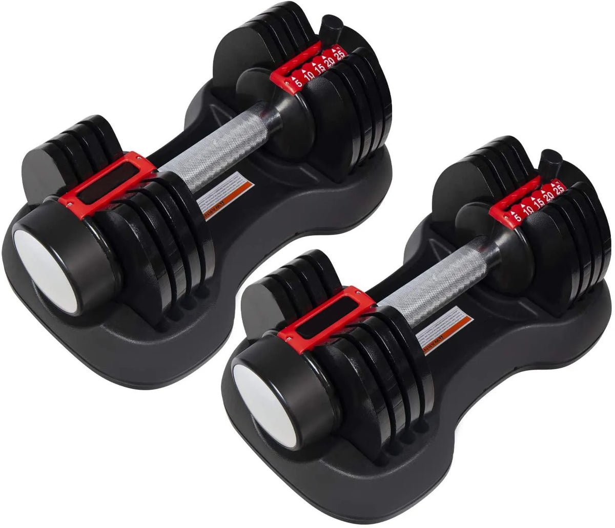 Adjustable Dumbbells 25 lbs for Home Gym Workout