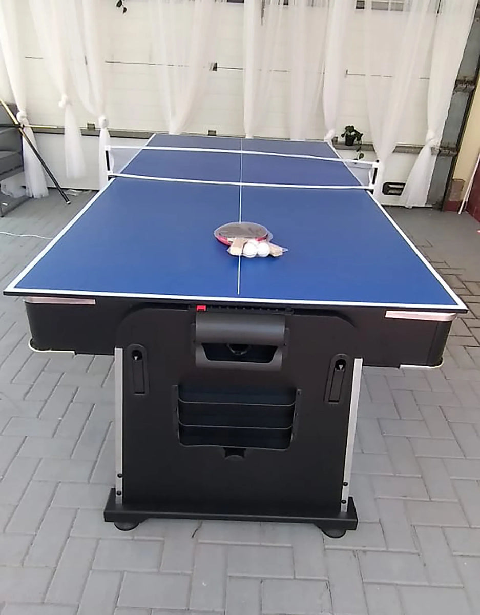 4-in-1 Multi-Game Table Pool, Hockey, Tennis & Dining Table MF-4084